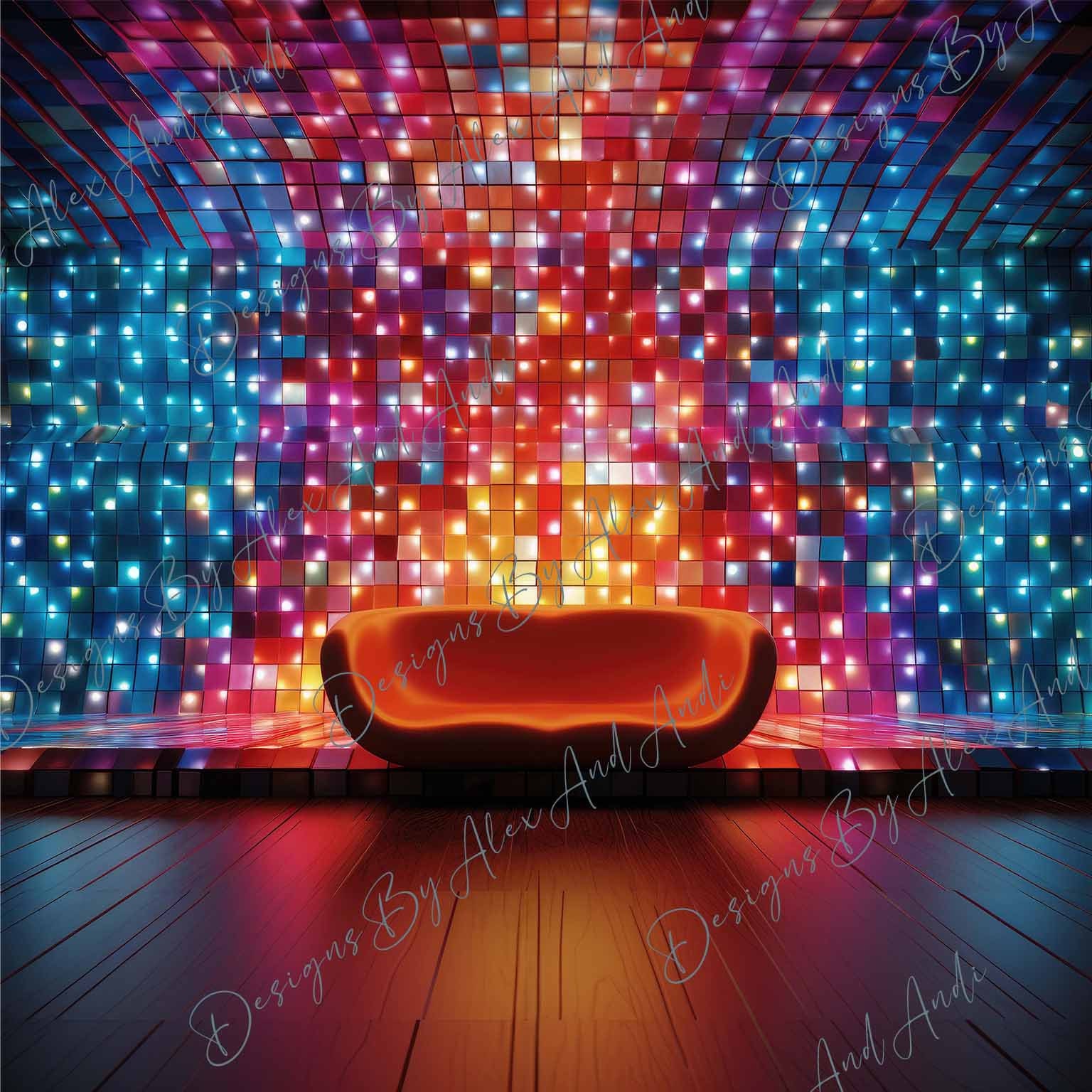Disco Digital Backdrop Overlay Background Birthday Child Photo Shoot ...