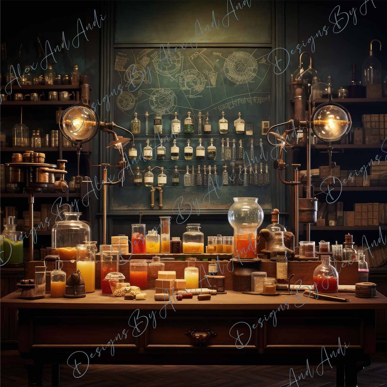 Chemistry Lab Backdrop Background Digital Birthday Child Photo Shoot ...