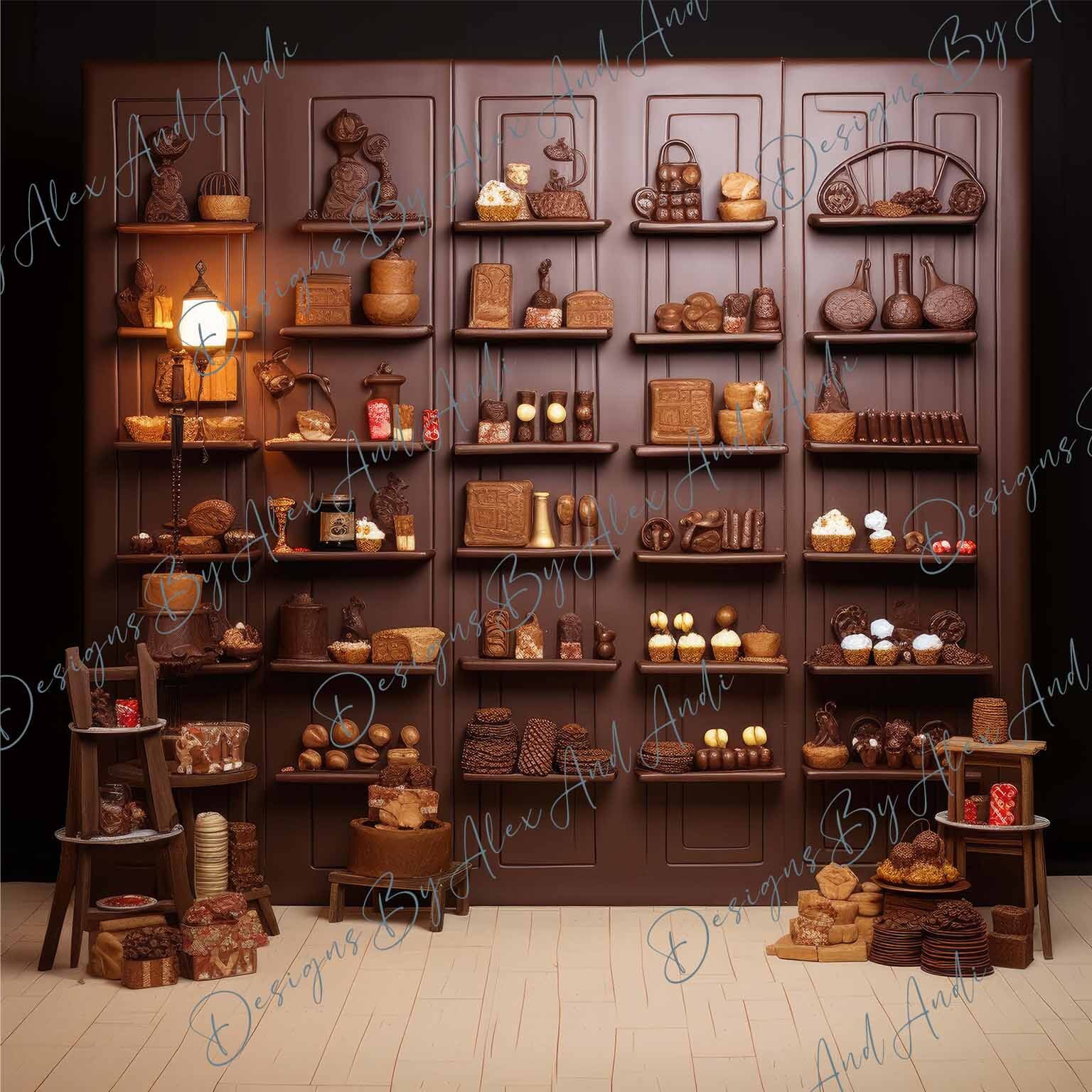 Chocolate Backdrop Background Digital Birthday Child Photo Shoot ...