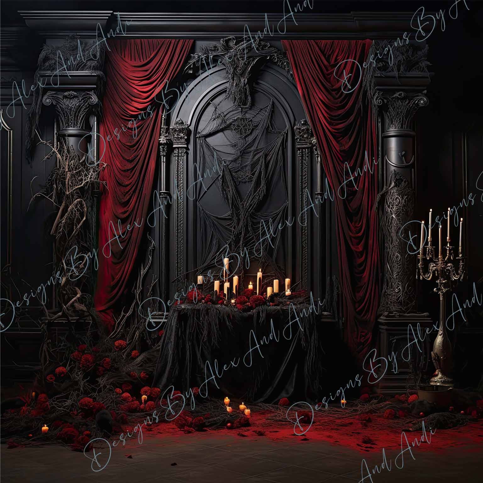 Vampire Digital Backdrop Background Birthday Child Photo Shoot Picture ...