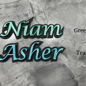 Personalized Door Sign, 3D Printed Name Sign, Custom Wall Sign, Wall ...