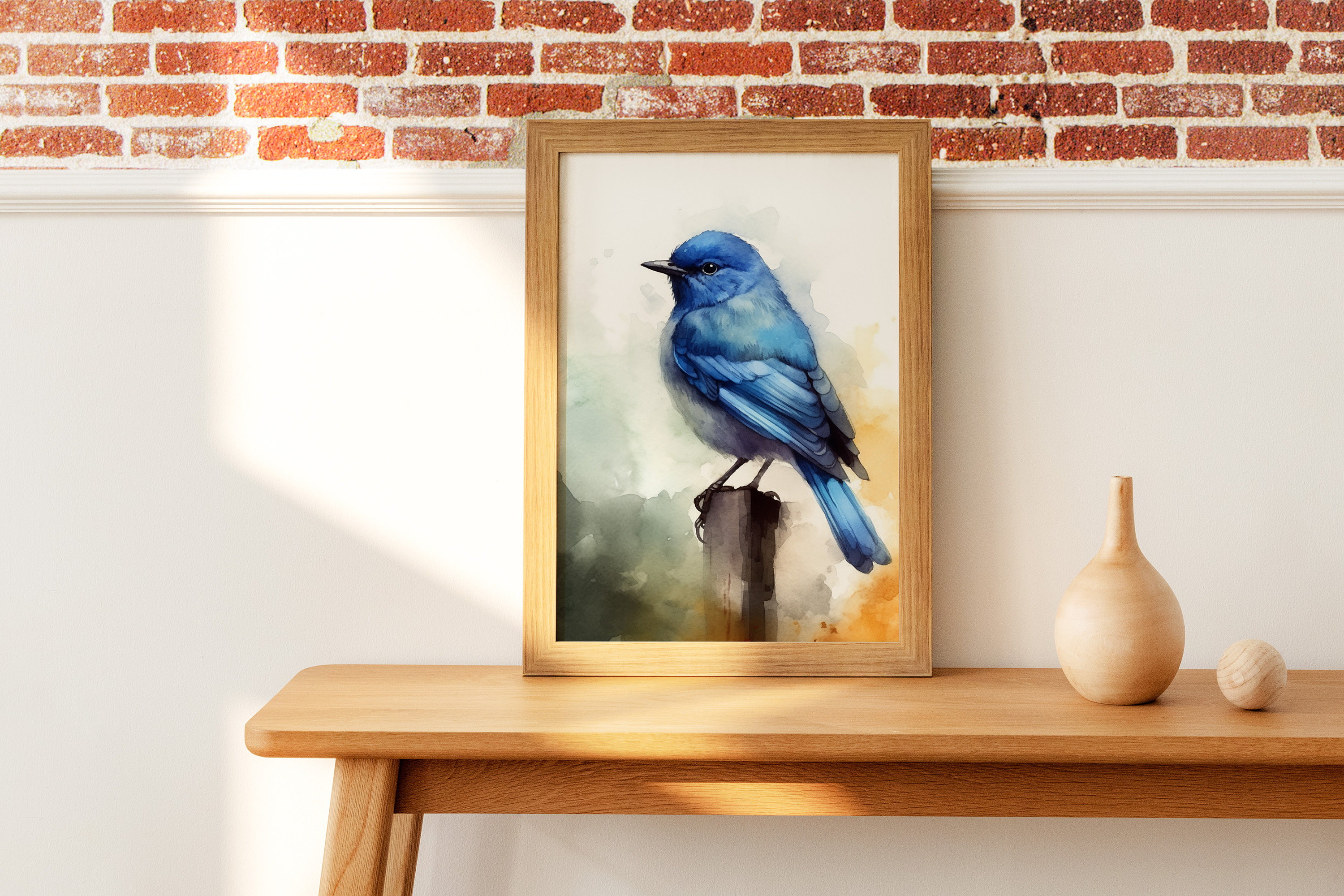 Watercolor Blue Bird Print Blue Bird Wall Art Watercolor Bird - Etsy