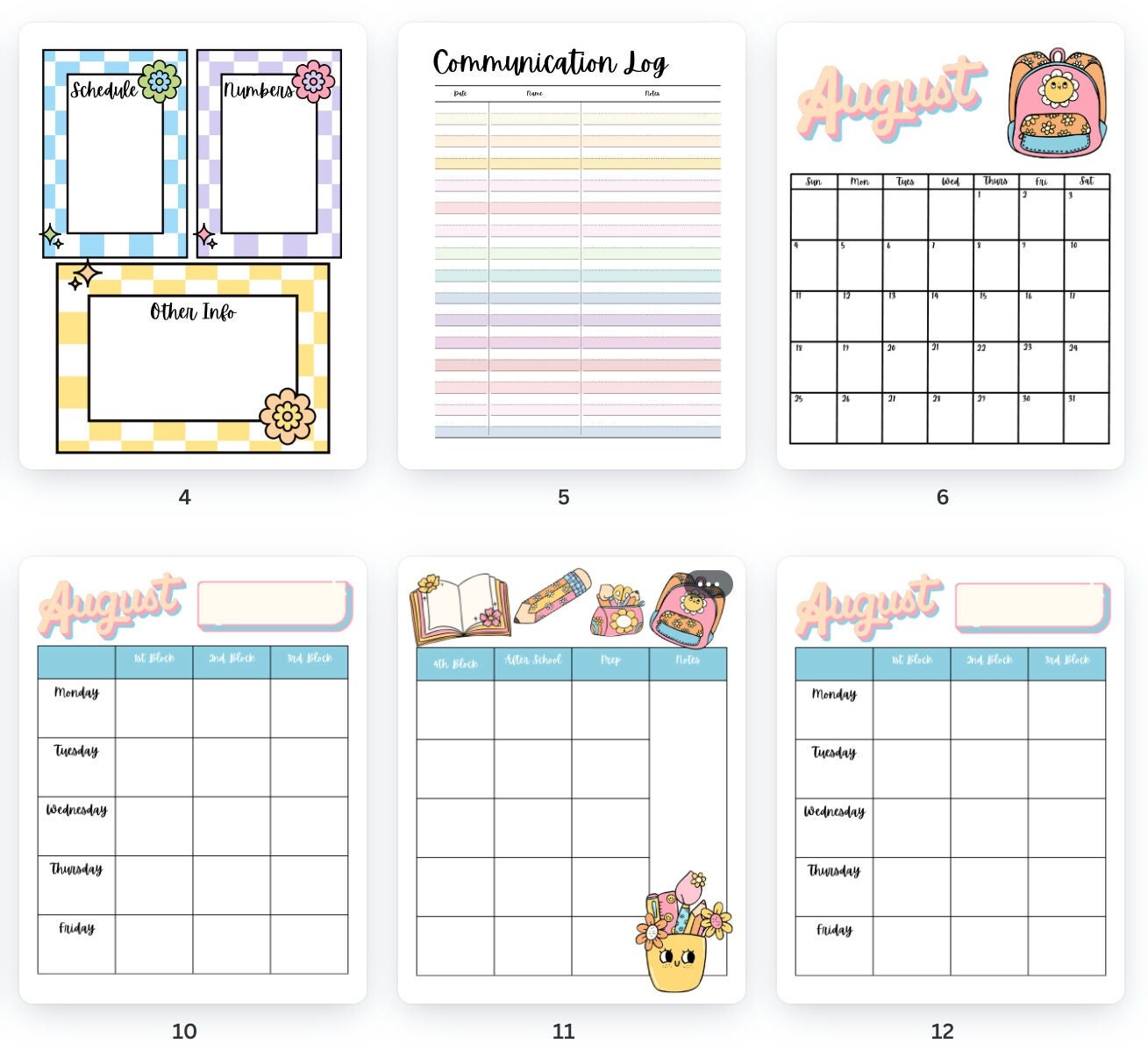Groovy Teacher Lesson Planner Customizable for the 2024-2025 School ...