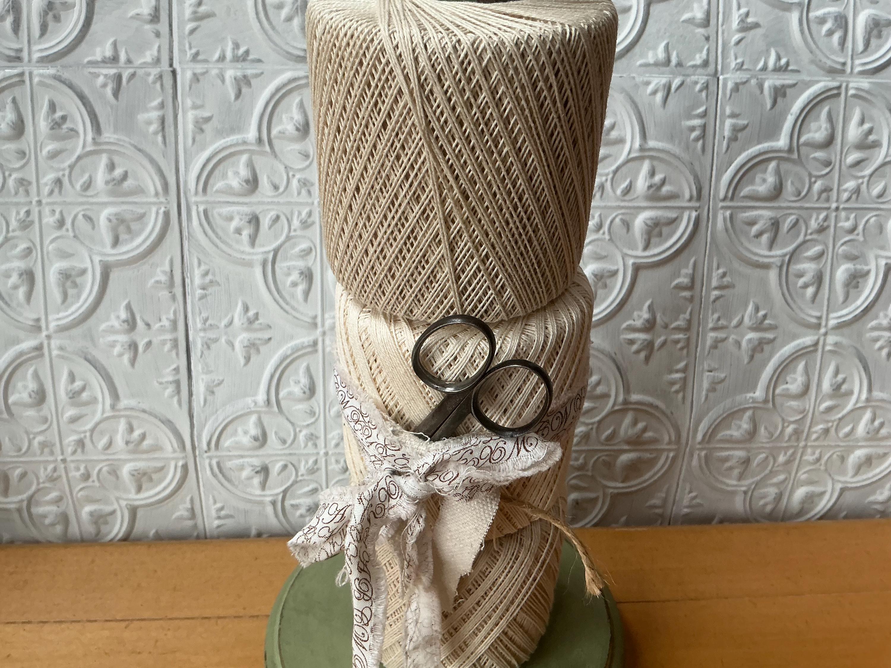 Rustic Decorative Spool Holder With Vintage Scissors and Thread ...