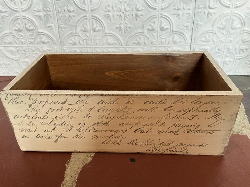 Wood Floral Centerpiece Box, Planter Box, Storage Box, French Country ...