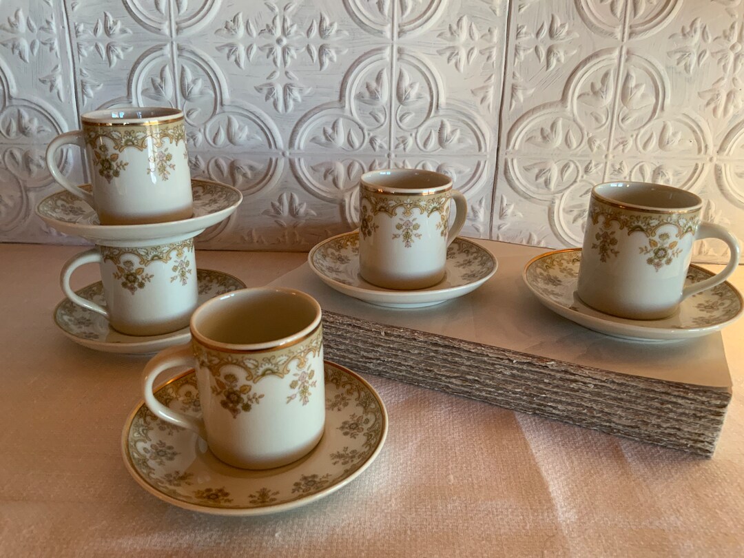 Vintage Demitasse Cup and Saucer Set of 5, Made in Brazil by Leart ...