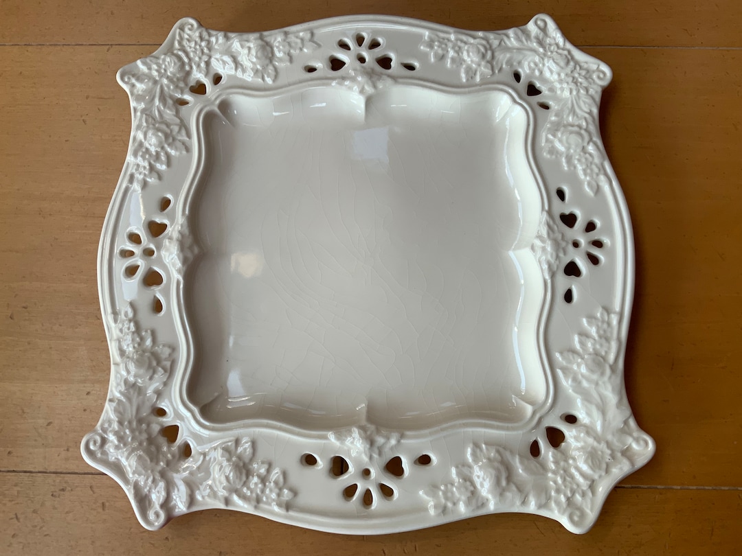 Vintage Square Serving Dish Made in Portugal, Miriam Safaril Plate ...