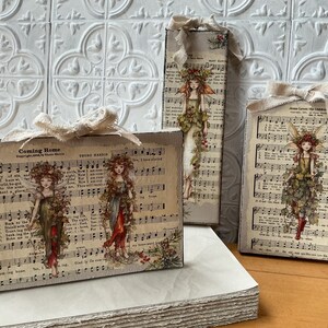 Holiday Fairies Set of 3 Wall Hangings, Farmhouse Cottage Decor ...