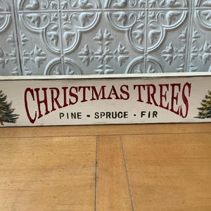 Christmas Tree Farmhouse Sign, Cottage Decor, Classic Holiday Home ...