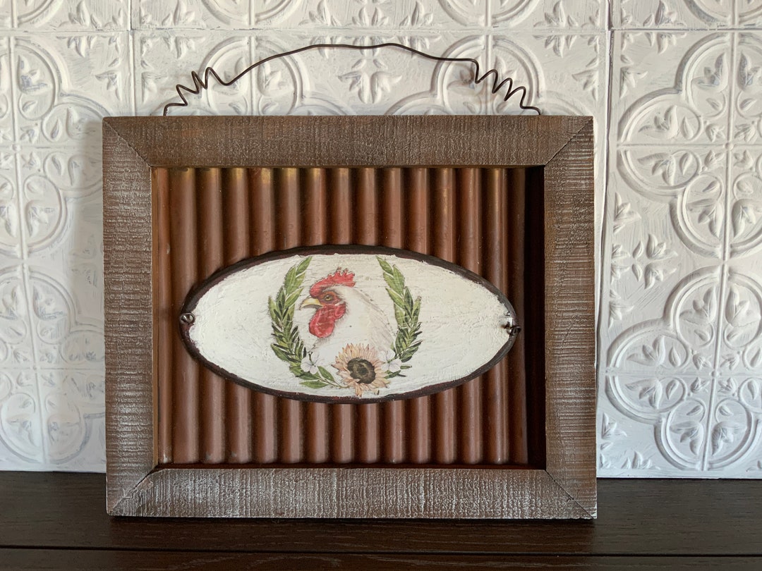 Rustic Farmhouse Rooster Wall Hanging, Kitchen Decor, Home Decor ...
