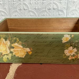 Wood Floral Centerpiece Box, Planter Box, Storage Box, French Country ...