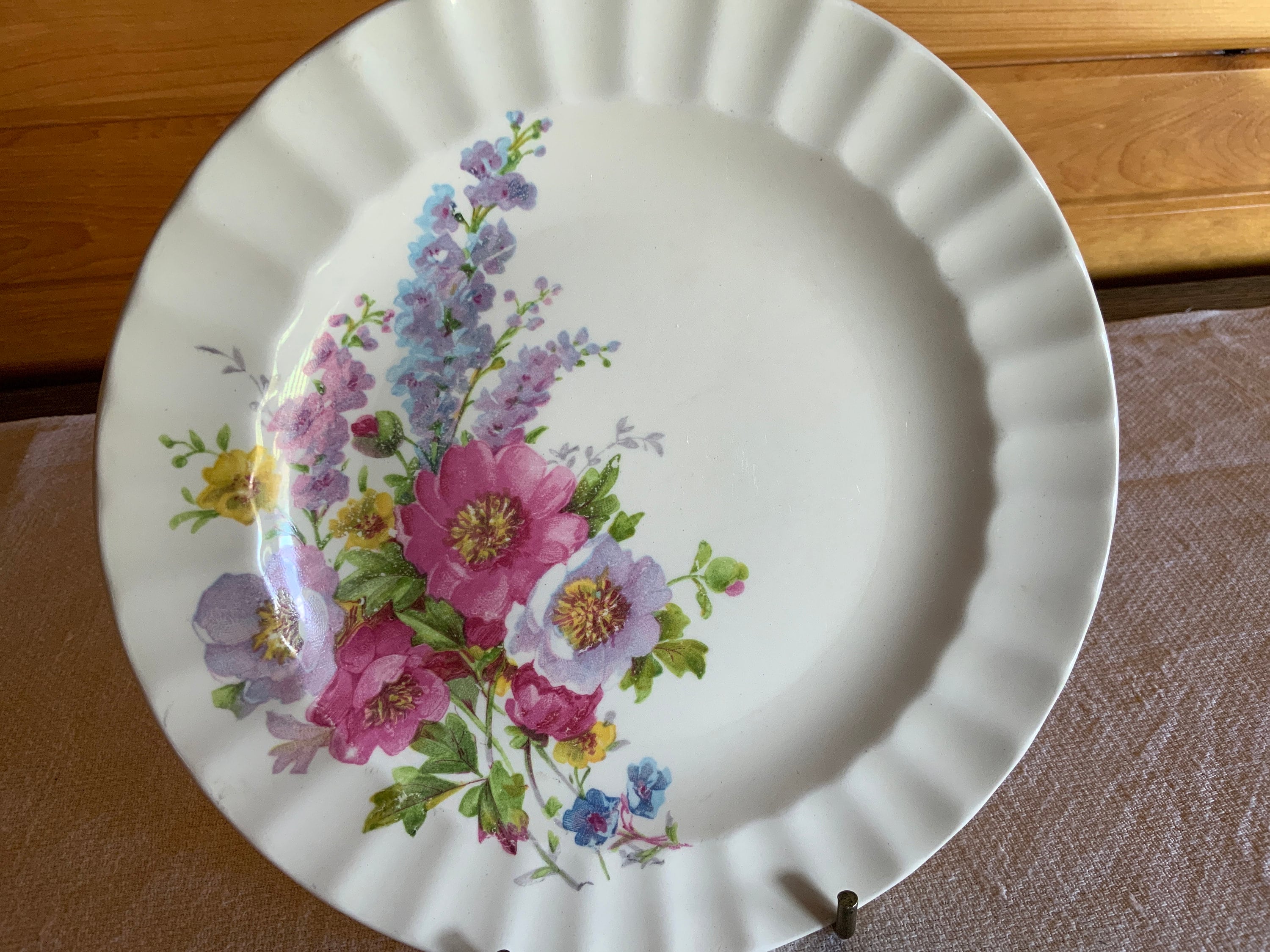Vintage Luncheon Plate the Edwin M. Knowles China Co. Spring Bouquet ...