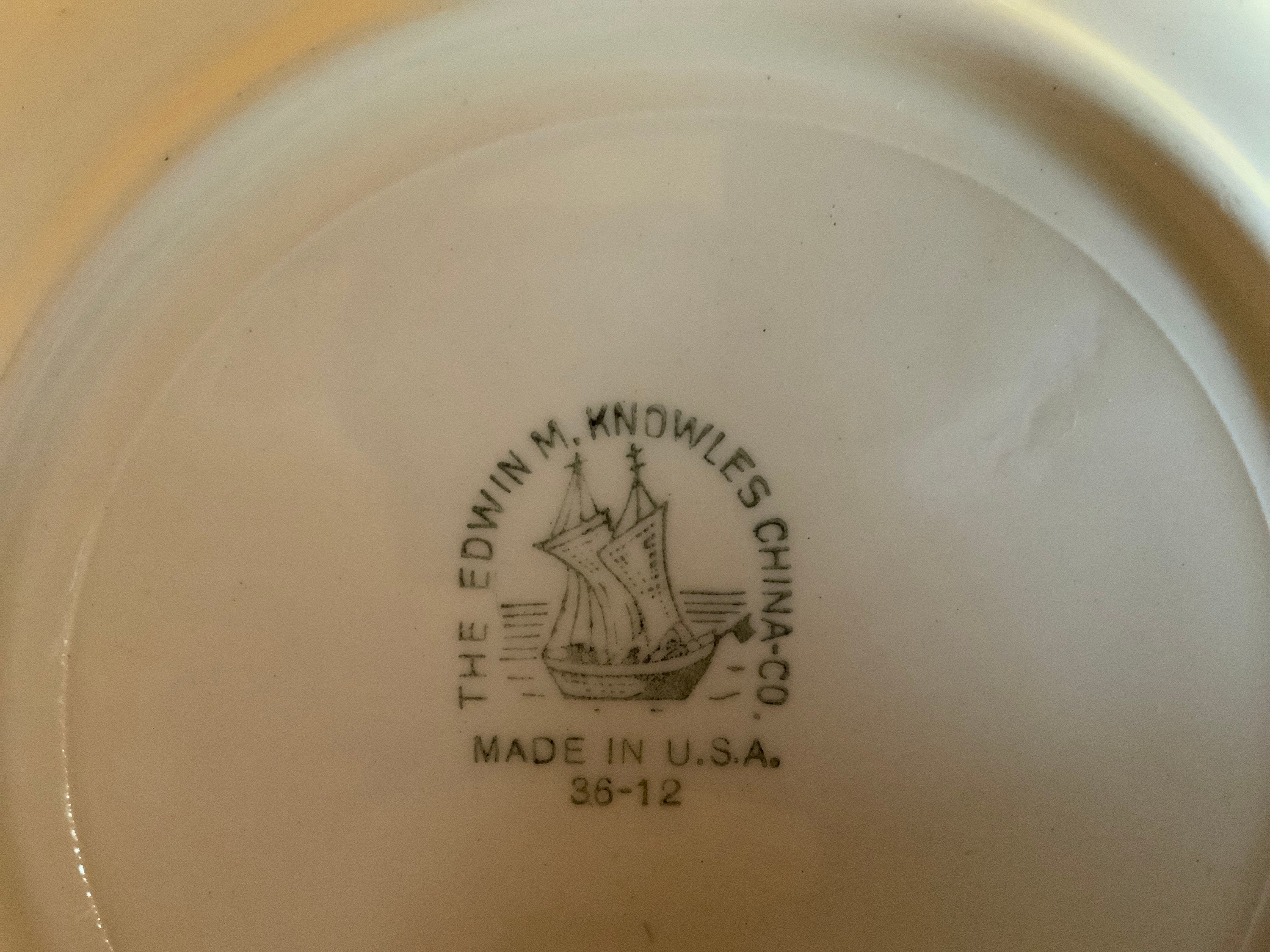 Vintage Luncheon Plate the Edwin M. Knowles China Co. Spring Bouquet ...