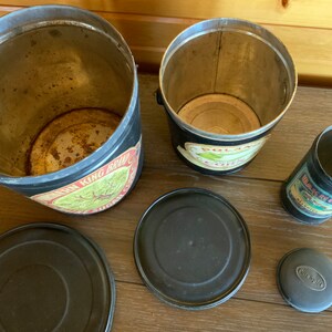 Decorative Vintage Metal Tins With Decoupage Maine Labels Set of 3 ...