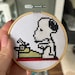 Peanuts Snoopy Typewriter Cross Stitch Wall Art FINISHED - Etsy
