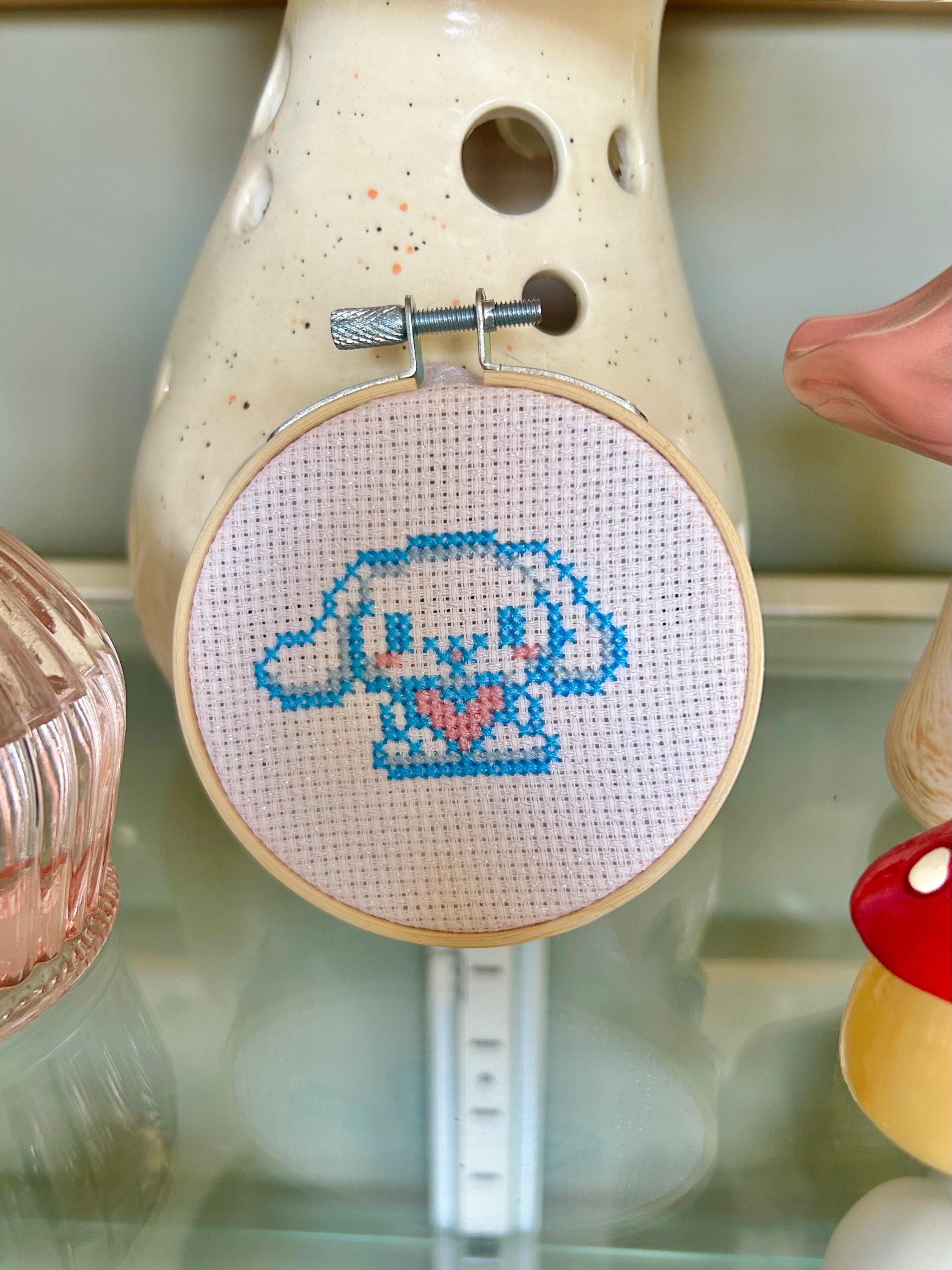 Sanrio Cinnamoroll Heart Cross Stitch Wall Art FINISHED - Etsy