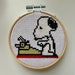 Peanuts Snoopy Typewriter Cross Stitch Wall Art FINISHED - Etsy