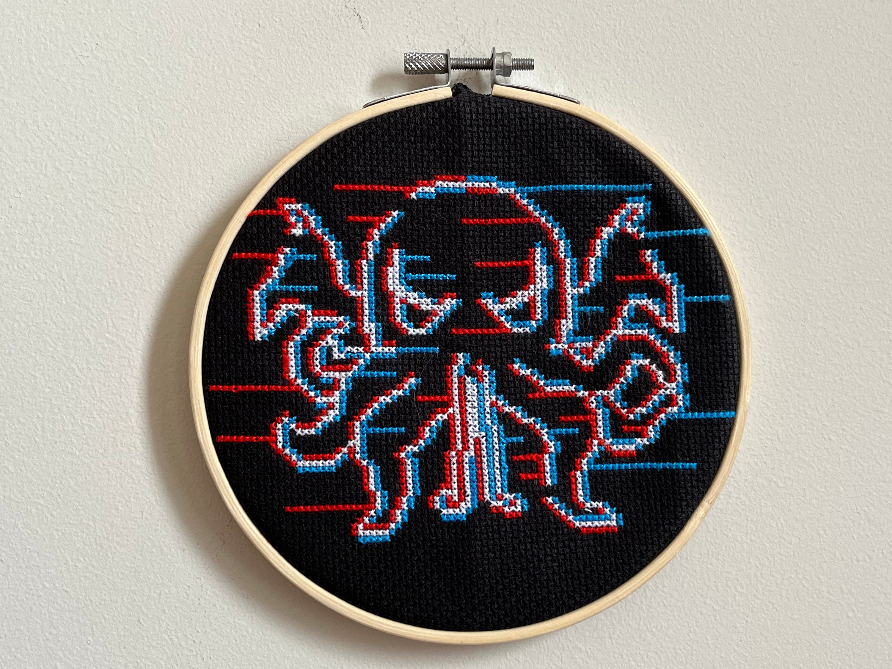 Cthulhu Cross Stitch Pattern in Glitch Art Style - Etsy