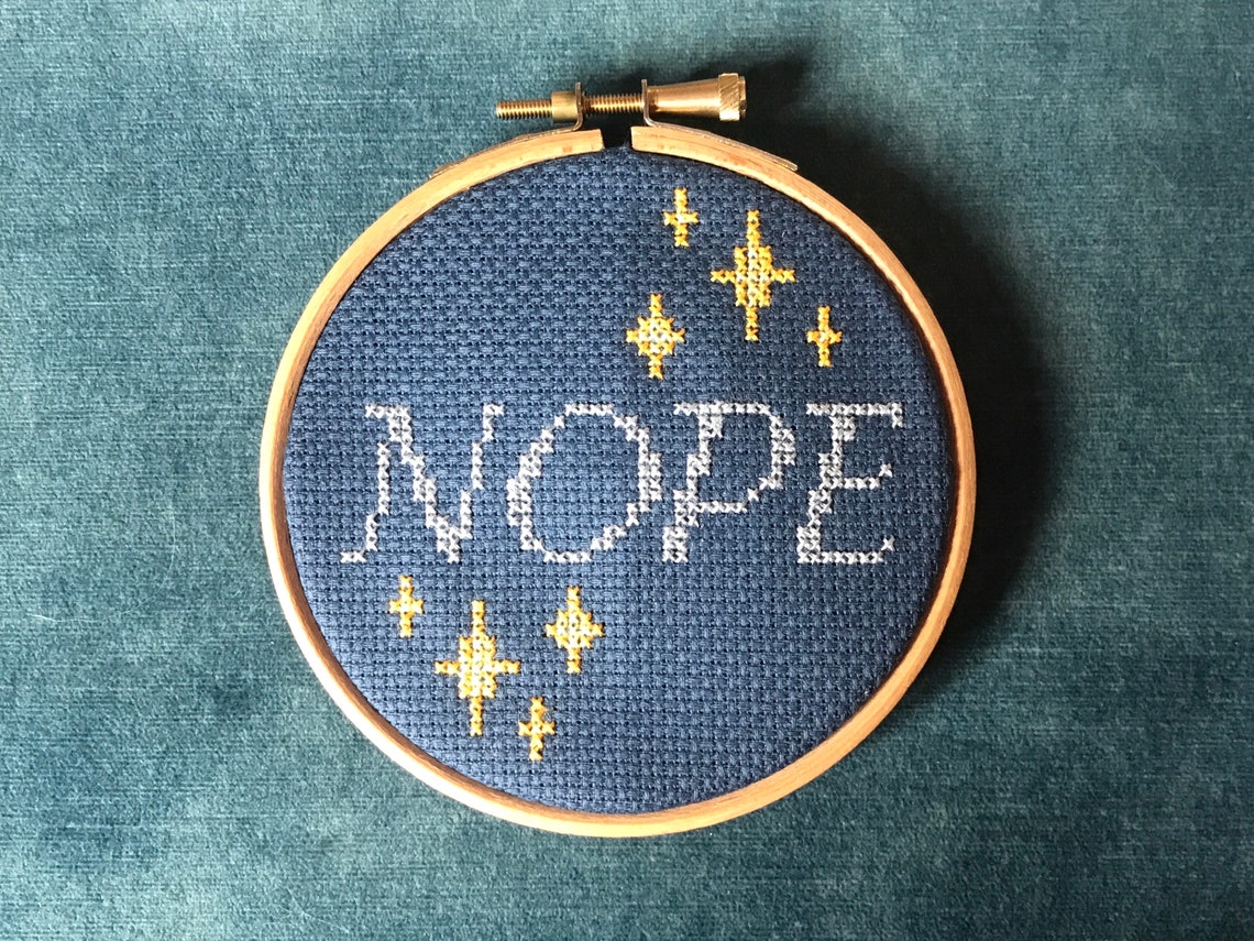 Nope Cross Stitch Pdf Pattern - Etsy