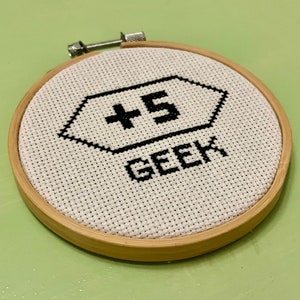 Custom D&D Stat +4 Nerd Cross Stitch Pattern - Etsy