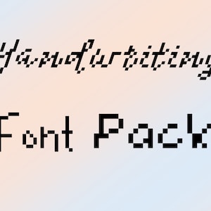Handwriting Font Pack Script Cross Stitch Fonts - Etsy