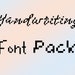 Handwriting Font Pack Script Cross Stitch Fonts - Etsy
