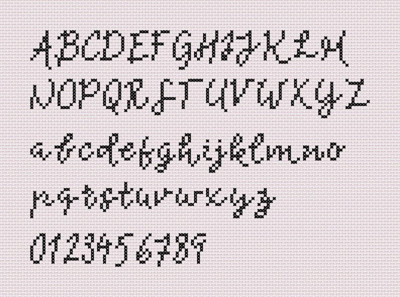 Handwriting Font Pack Script Cross Stitch Fonts - Etsy