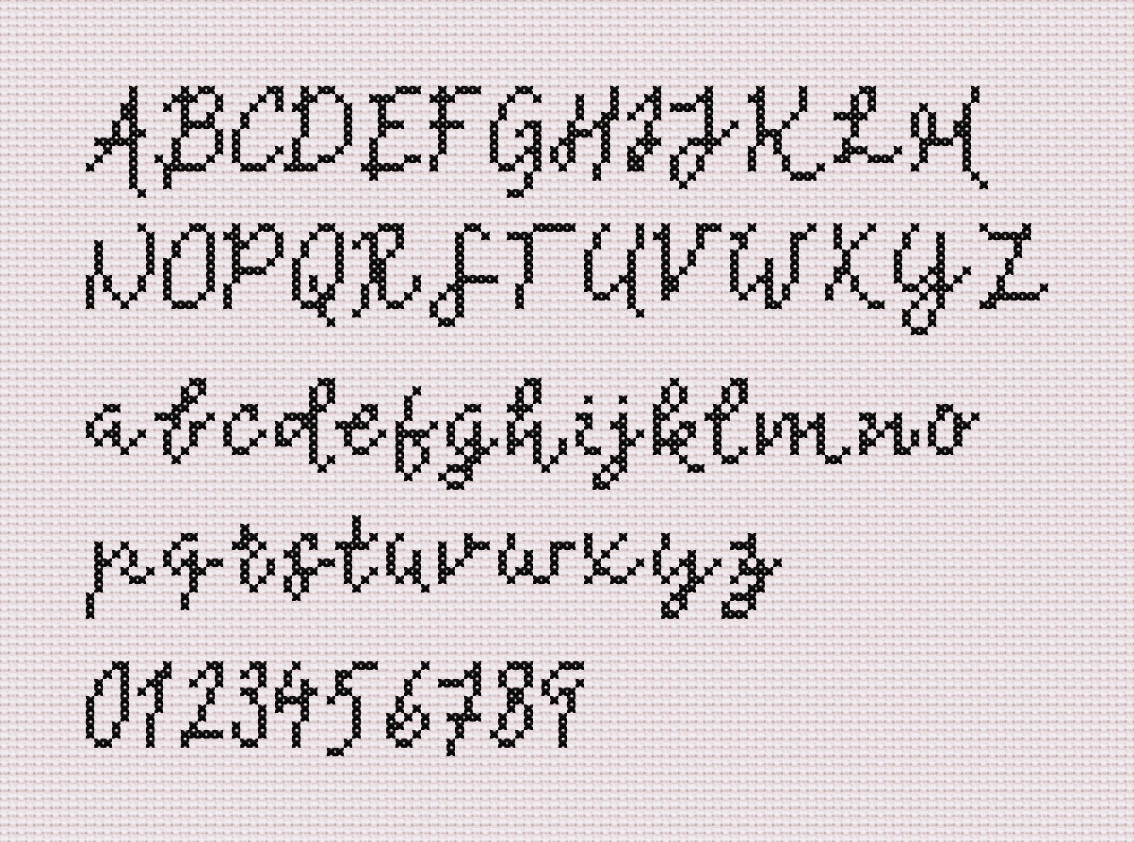 Handwriting Font Pack Script Cross Stitch Fonts - Etsy