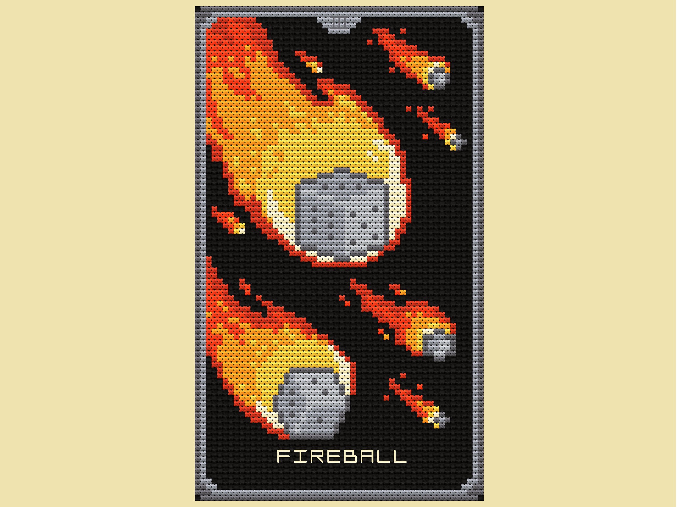 Fireball Tarot Cross Stitch Pattern - Etsy