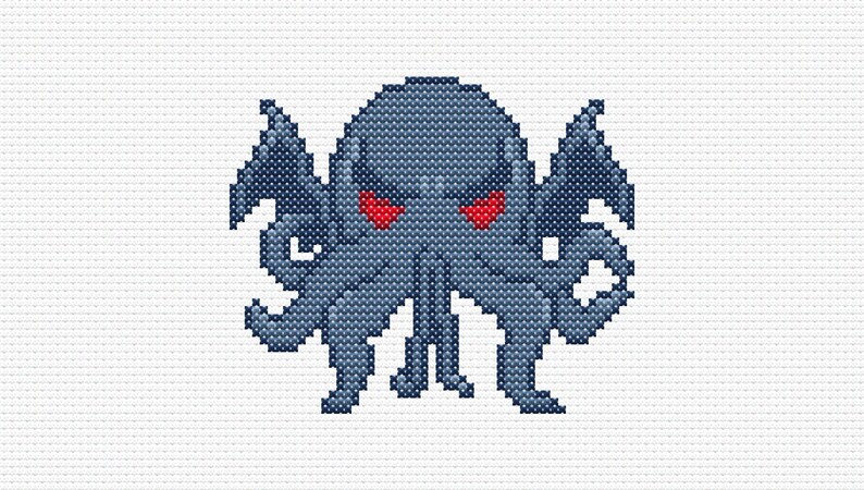 Cthulhu Cross Stitch PDF Pattern - Etsy