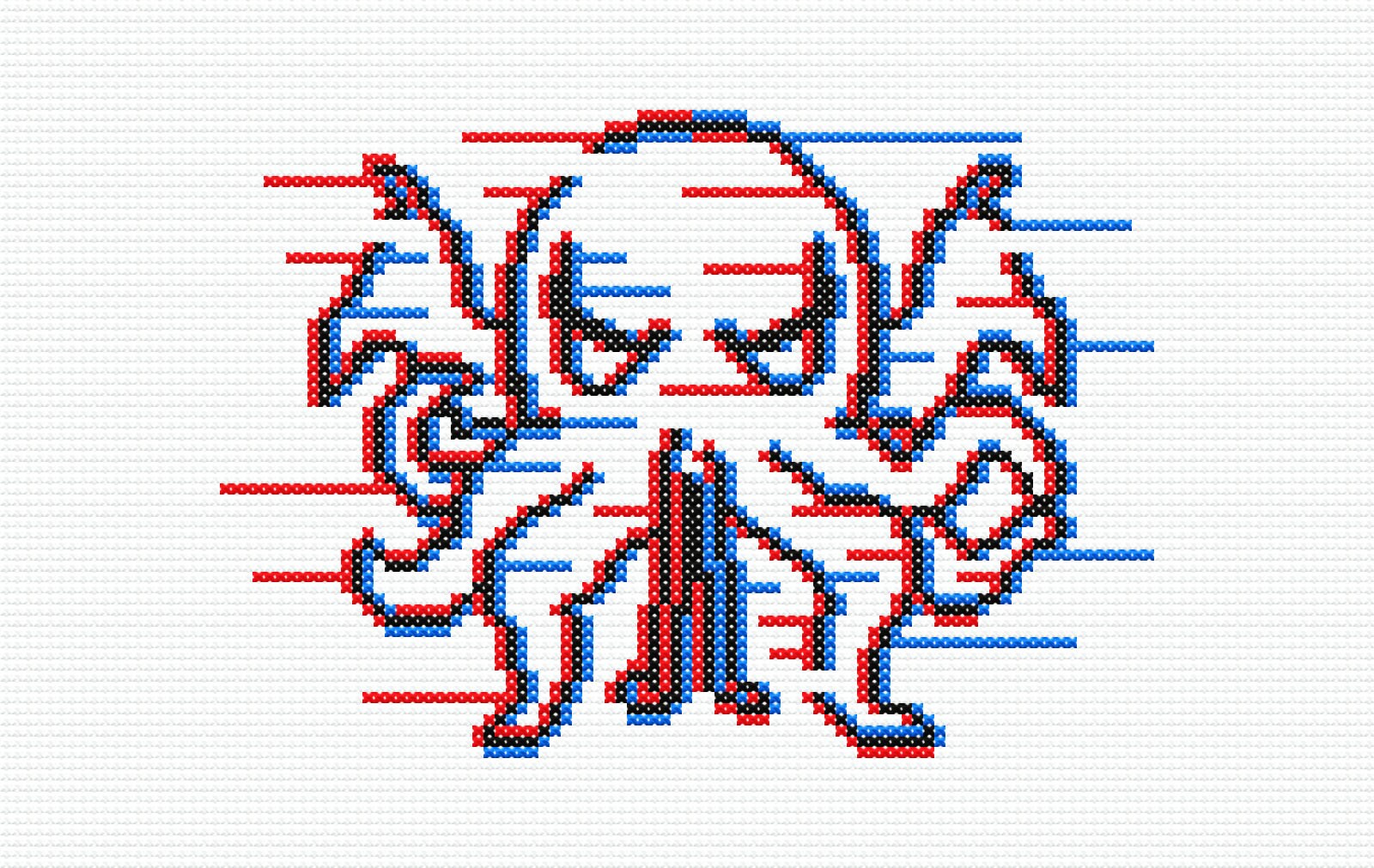 Cthulhu Cross Stitch Pattern in Glitch Art Style - Etsy