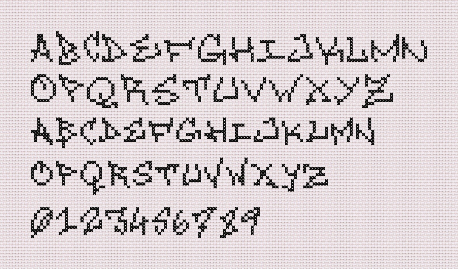 Handwriting Font Pack Script Cross Stitch Fonts - Etsy