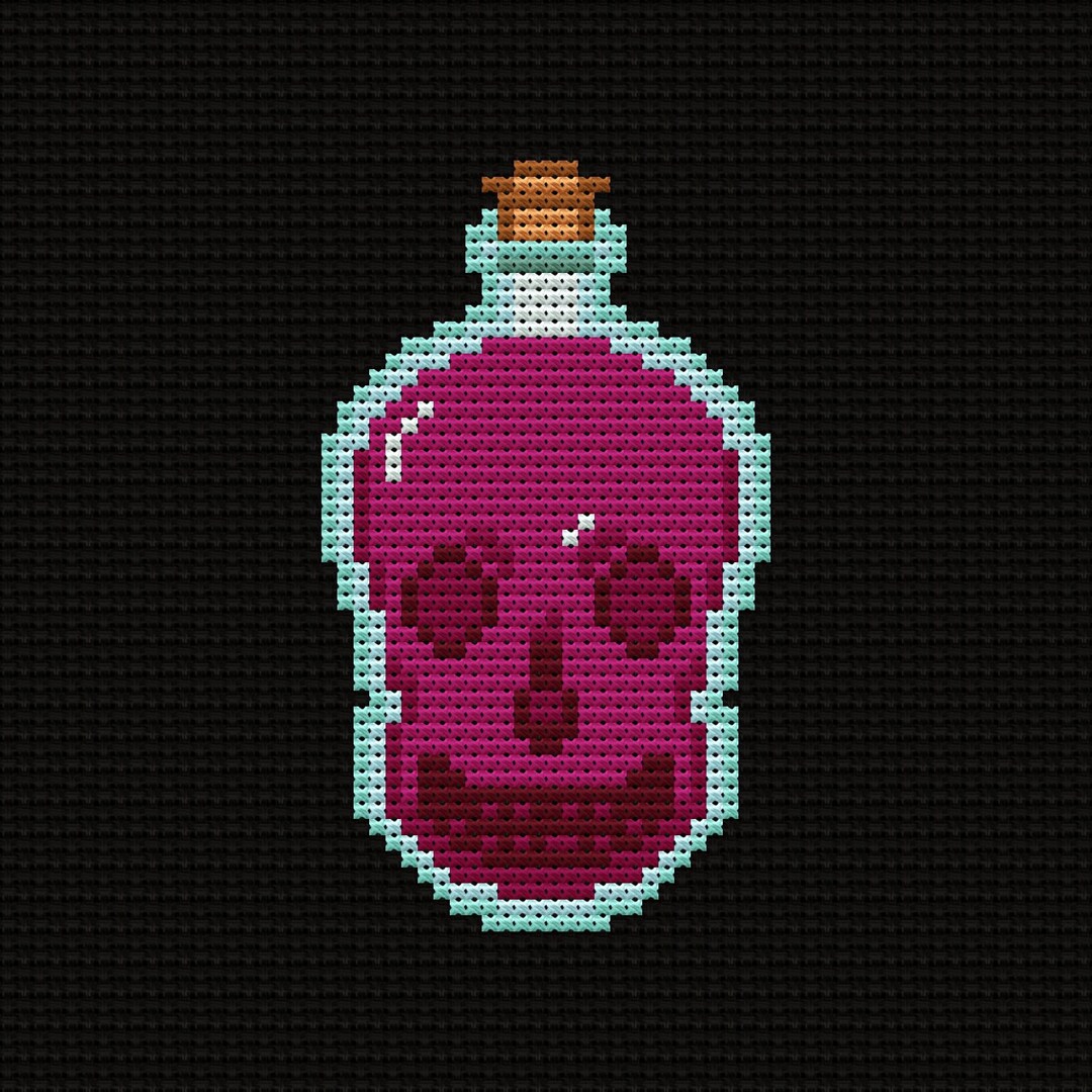 Poison Vial Cross Stitch Pattern / Assassin's Blood Cross Stitch ...