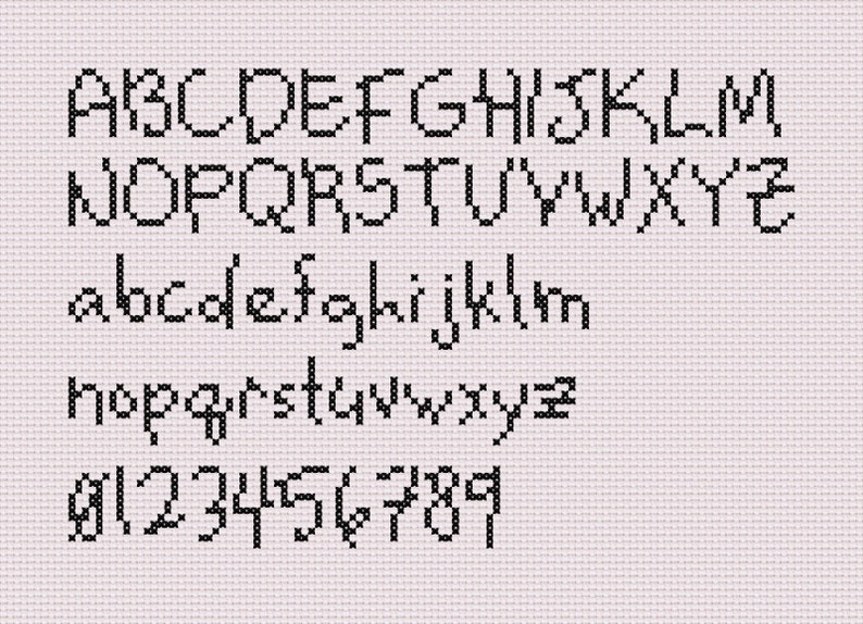 Handwriting Font Pack Script Cross Stitch Fonts - Etsy