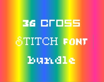Handwriting Font Pack Script Cross Stitch Fonts - Etsy