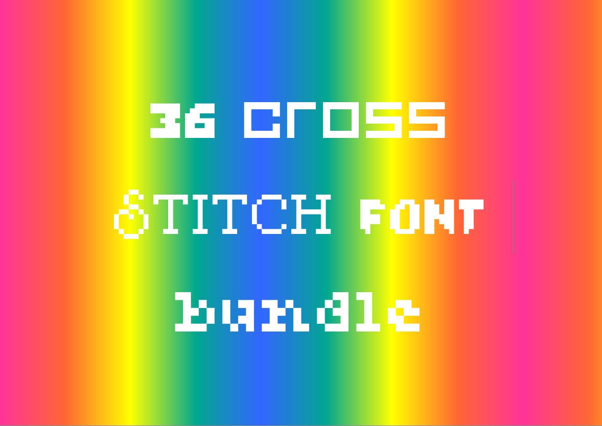 36 Font Pack Cross Stitch Fonts - Etsy