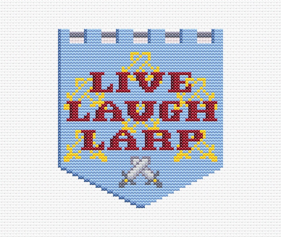 Live Laugh Larp Cross Stitch Pattern - Etsy