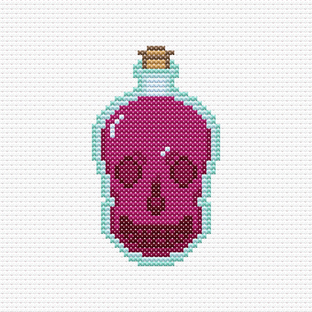 Poison Vial Cross Stitch Pattern Assassin's Blood Cross - Etsy