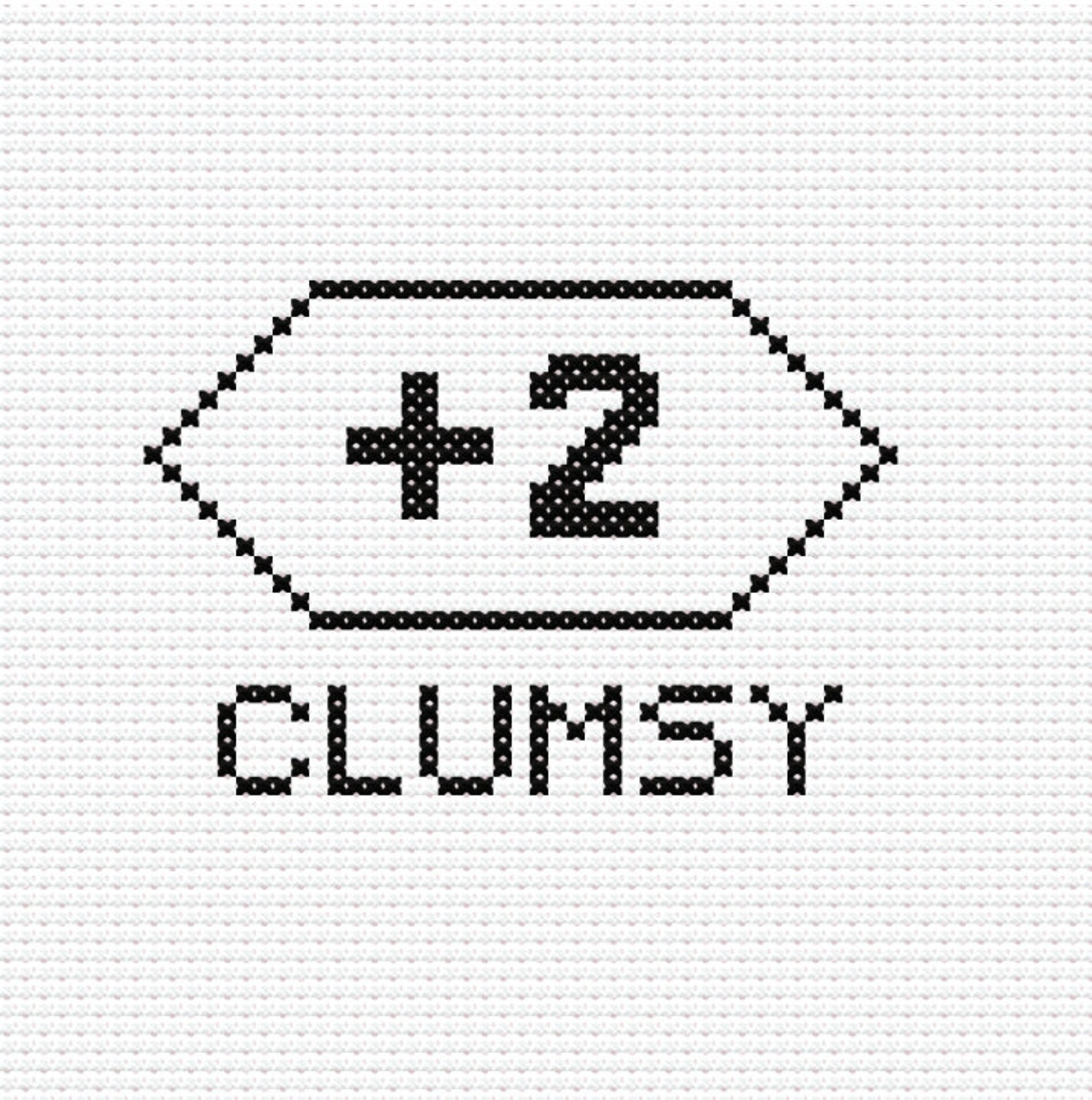 Custom D&D Stat +4 Nerd Cross Stitch Pattern - Etsy