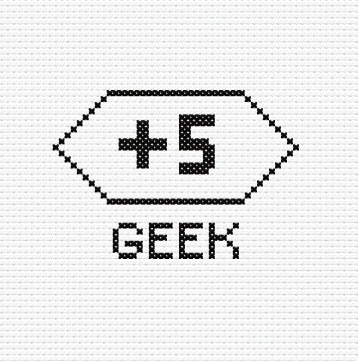Custom D&D Stat +4 Nerd Cross Stitch Pattern - Etsy
