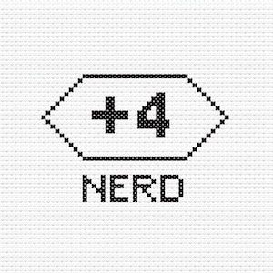 Custom D&D Stat +4 Nerd Cross Stitch Pattern - Etsy