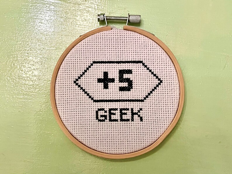 Custom D&D Stat +4 Nerd Cross Stitch Pattern - Etsy