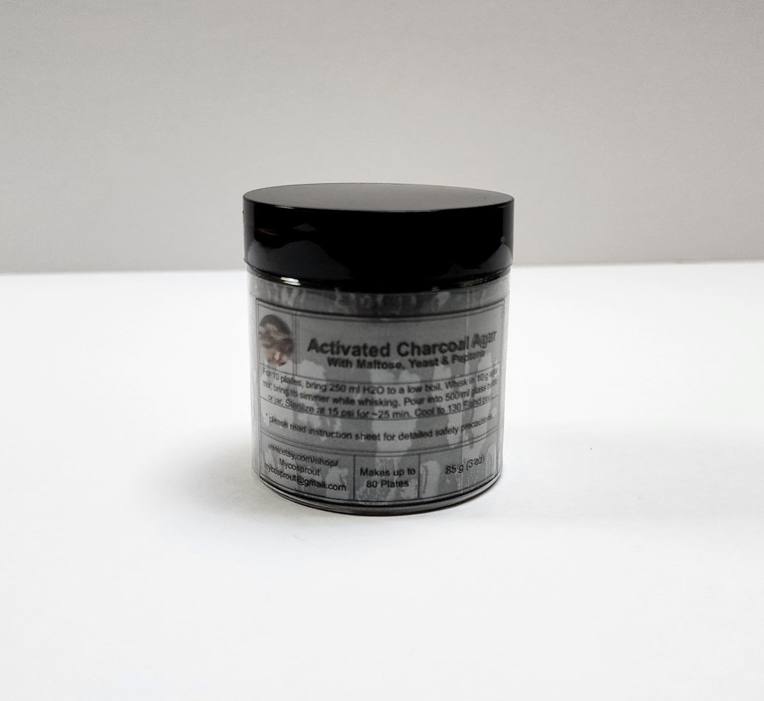 Black Activated Charcoal Nutrient Agar Powder: Mycelium Growth (85g) - Etsy
