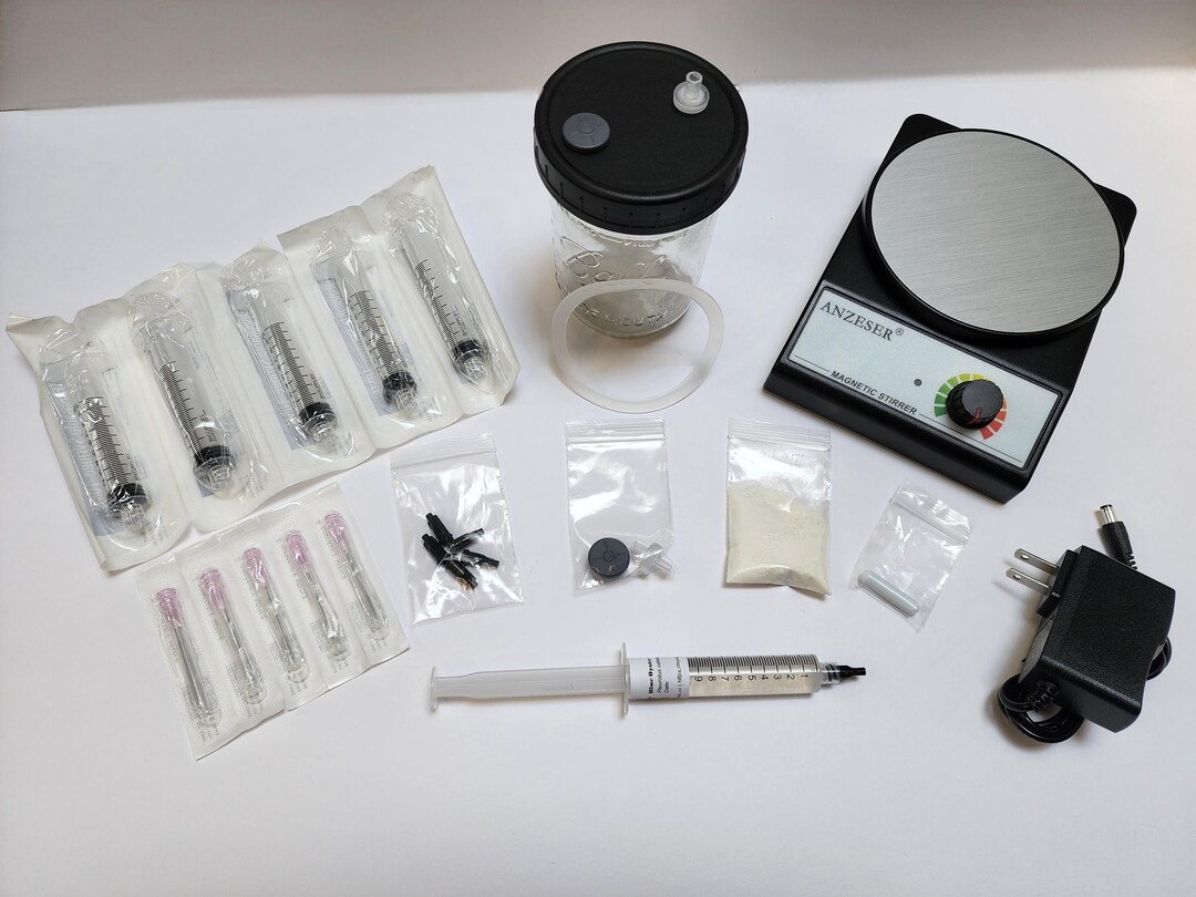 Mushroom Liquid Culture Starter Kit, With Magnetic Stir Plate, Mycology ...