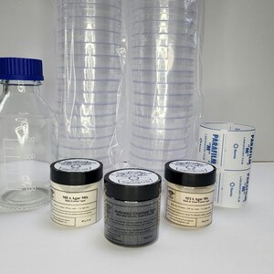 Mycology Agar Kit, W/ Nutrient Agar Variety Pack, 500 Ml Media Bottle ...