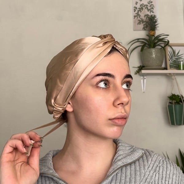 Silk Hair Night Cap - Etsy