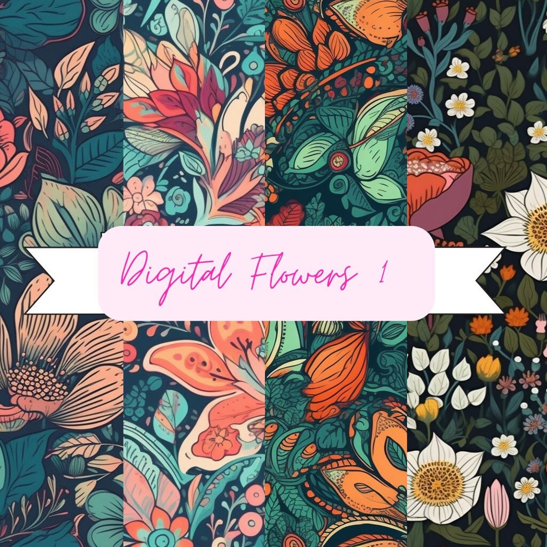 Digital Flowers Pack 1 - Etsy