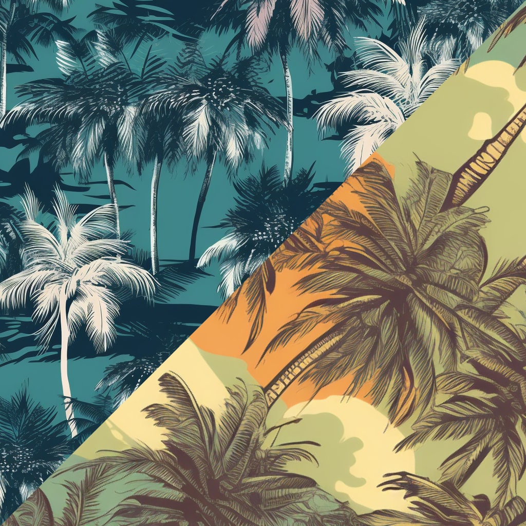 Digital Palm Trees Pack 1 - Etsy