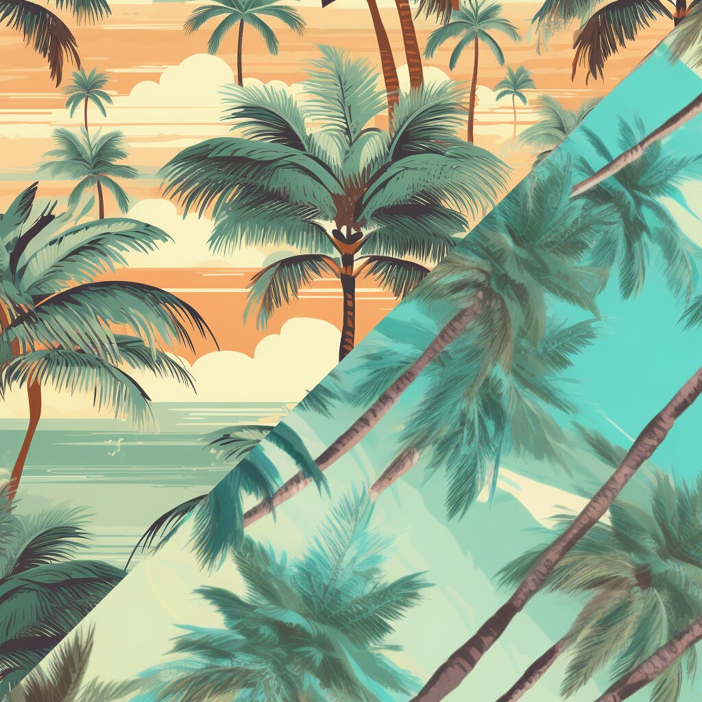 Digital Palm Trees Pack 1 - Etsy