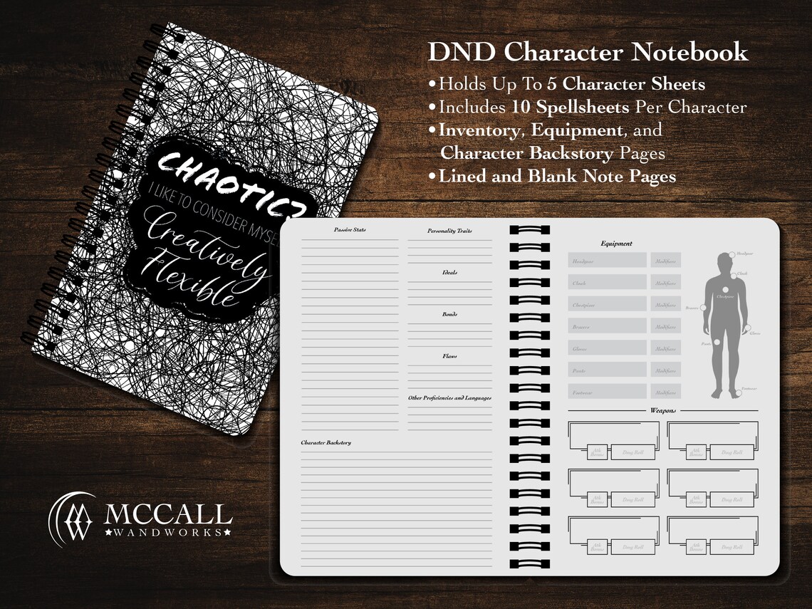 DND 5E Character Sheet Notebook 5.5 8.5 100 Pages Soft - Etsy Canada